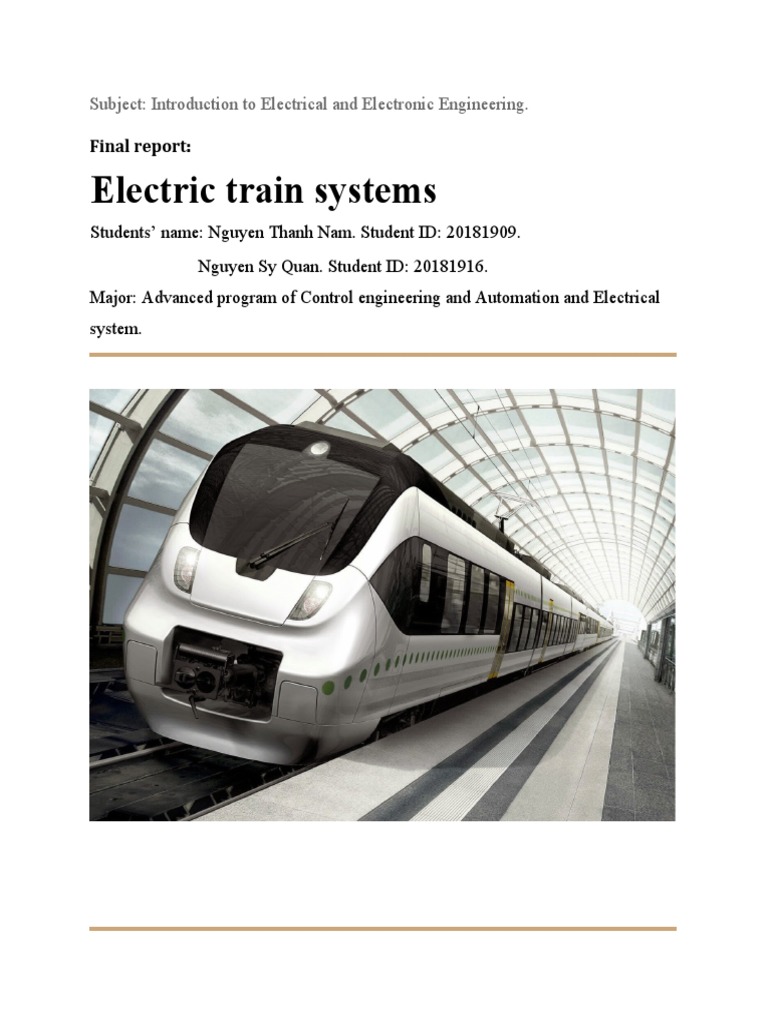 Electric Train System | Download Free PDF | Rail Transport | Locomotives