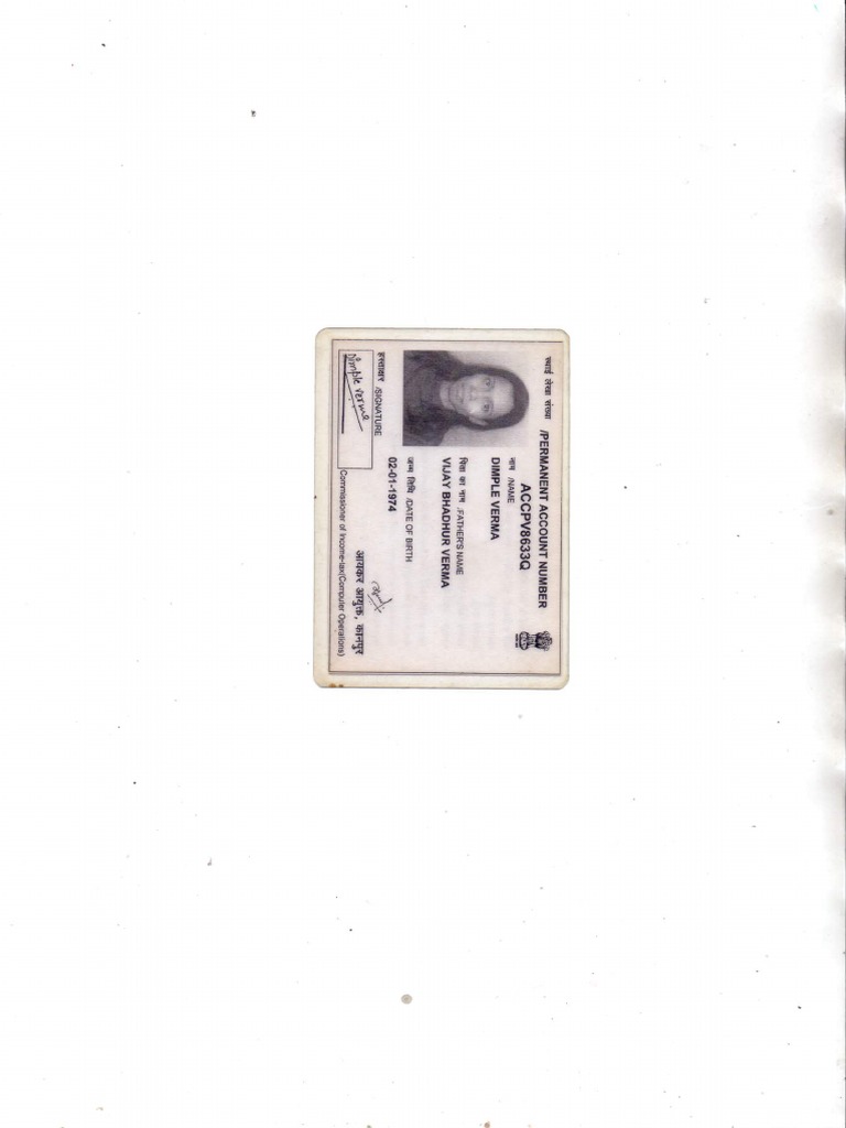 Dimple's PAN CARD | PDF