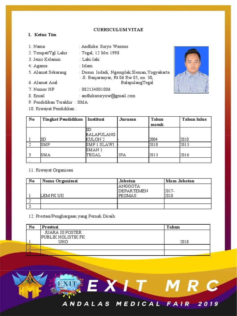 Curriculum Vitae Exit 2019 | PDF