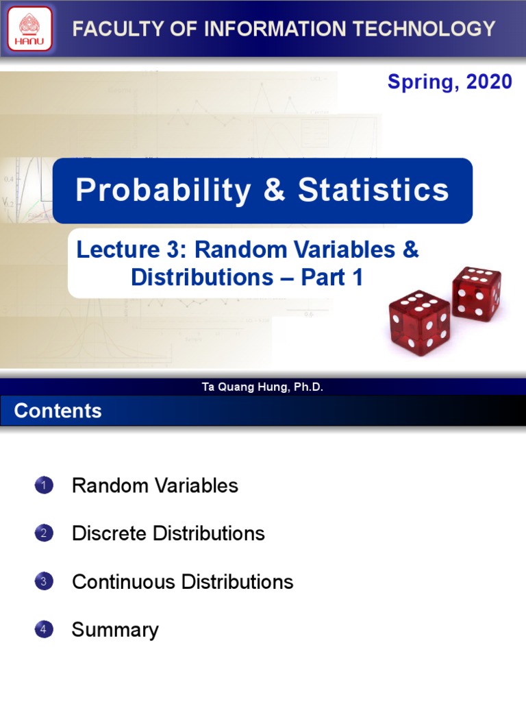 Probability & Statistics: Lecture 3: Random Variables & Distributions - Part 1 | PDF ...
