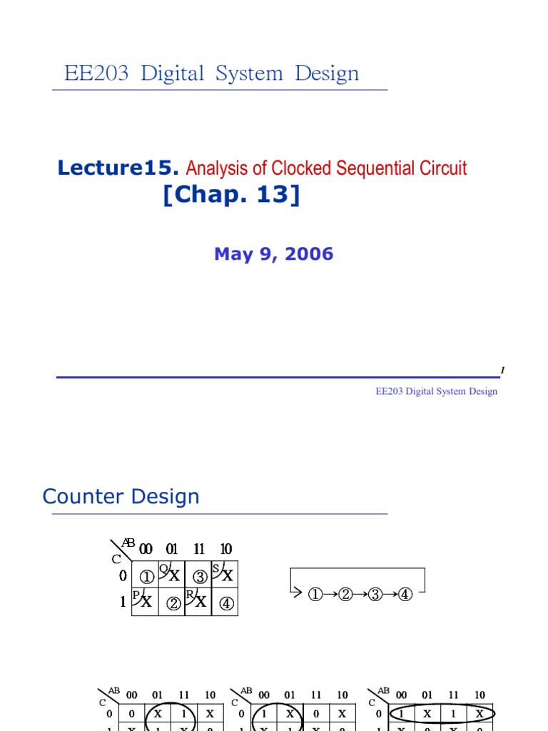 Clocked Sequential Circuit Pdf Digital Electronics Electronic