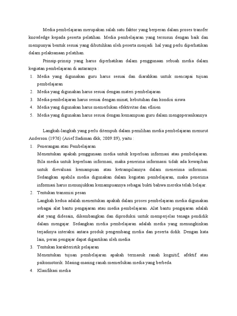 Evaluating Learning Media | PDF