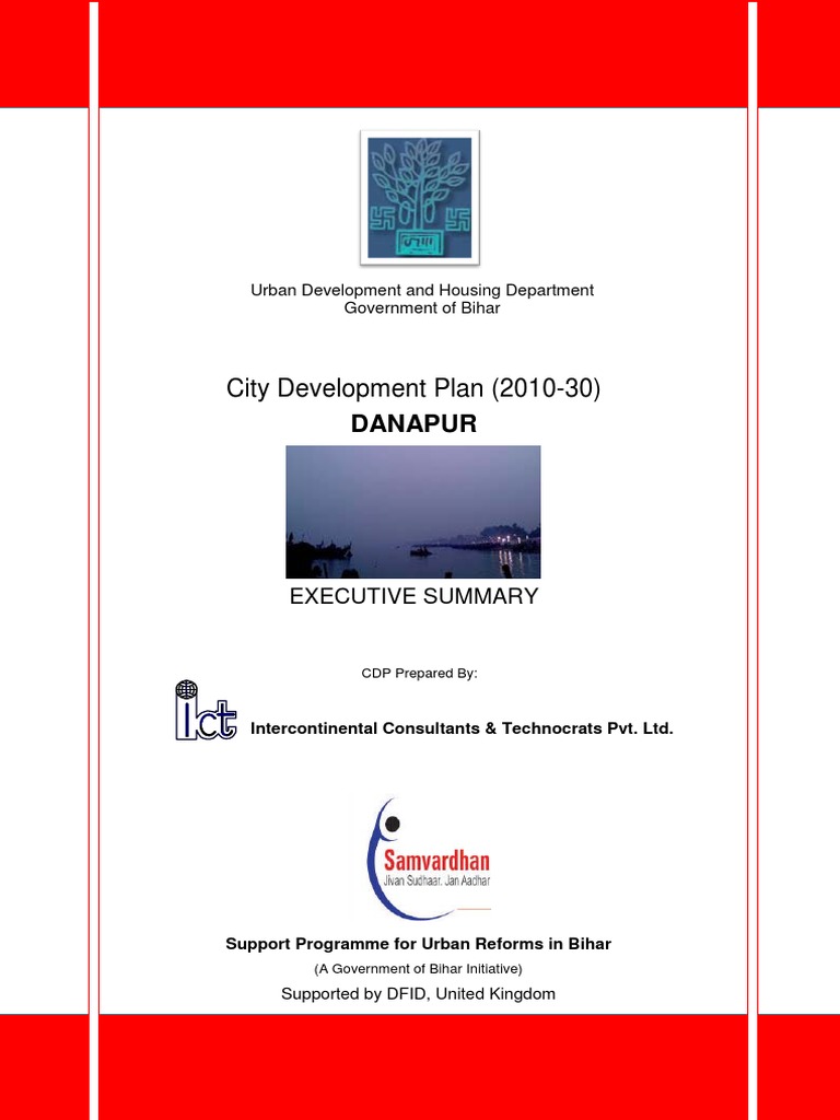 City Development Plan Danapur Pdf Water Supply Slum