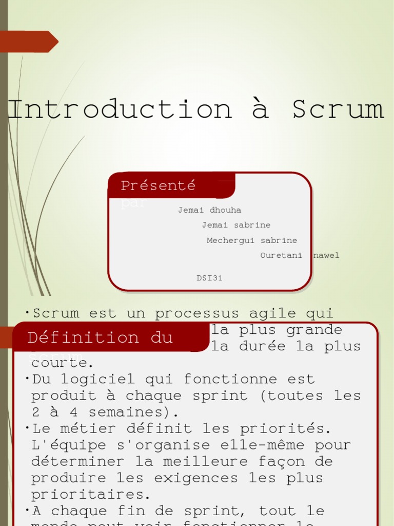 Origines et principes de Scrum | PDF | Scrum (développement ...