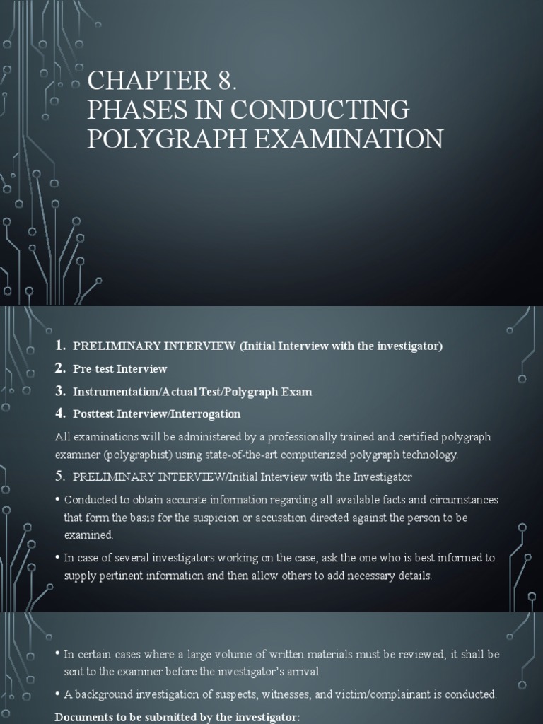 Phases of Polygraph Exam | PDF | Polygraph | Test (Assessment)