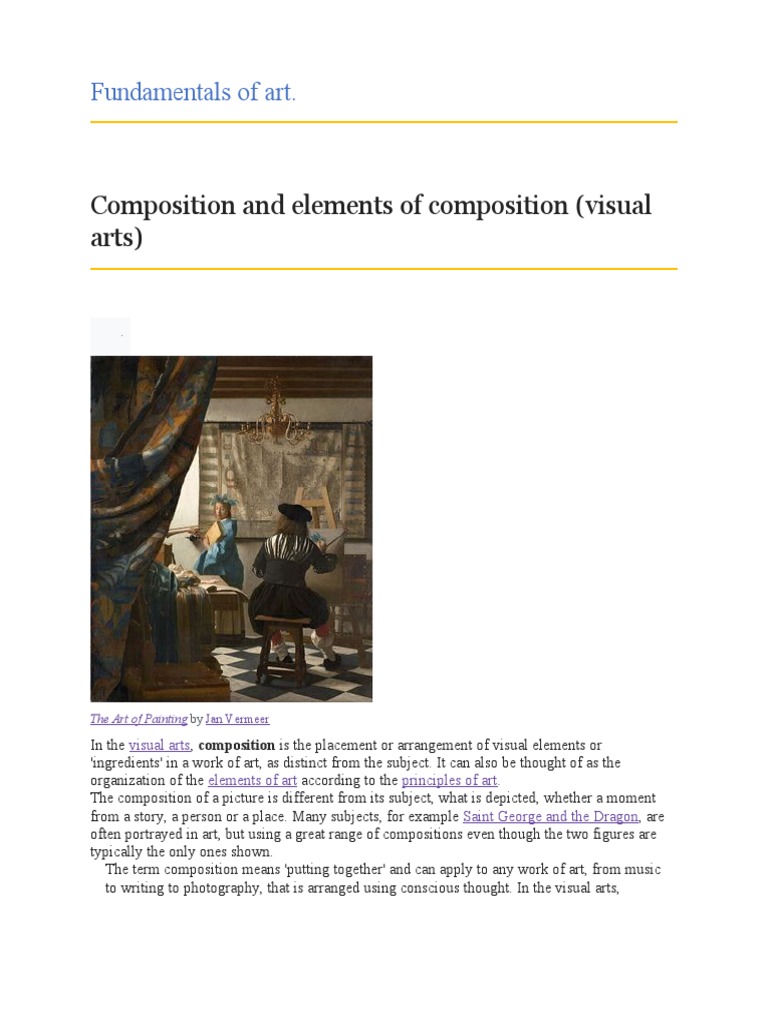 Composition and Elements | PDF | Composition (Visual Arts) | Aesthetics