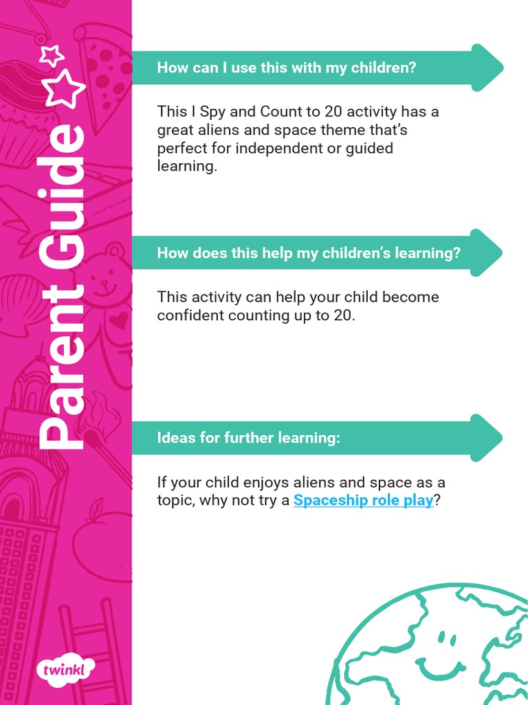 Alien Counting Activity - Alien I Spy and Count To 20 | PDF