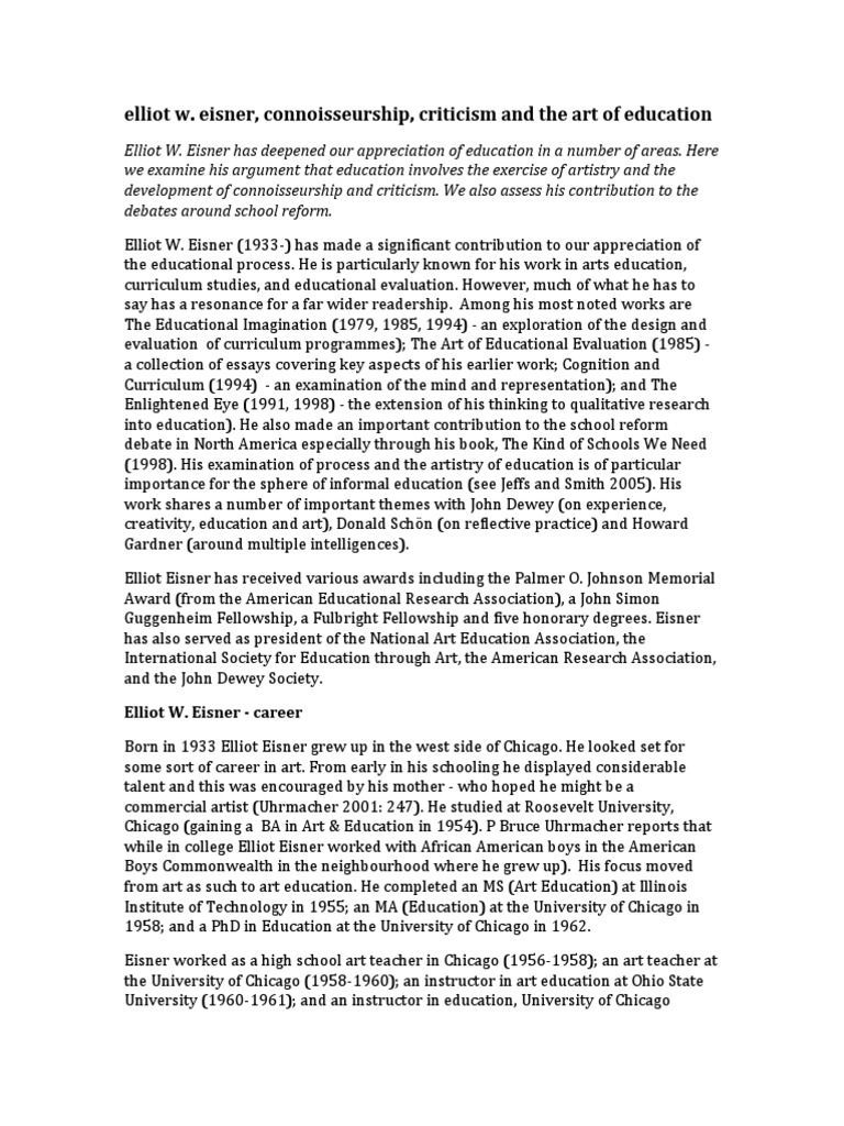 elliot-w-eisner | PDF | Psychology | Perception