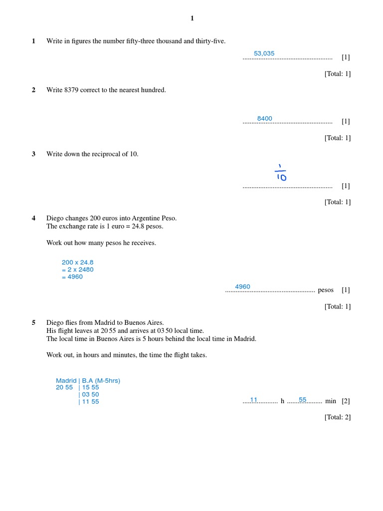 Maths Holiday Homework | PDF | Elementary Mathematics | Numbers