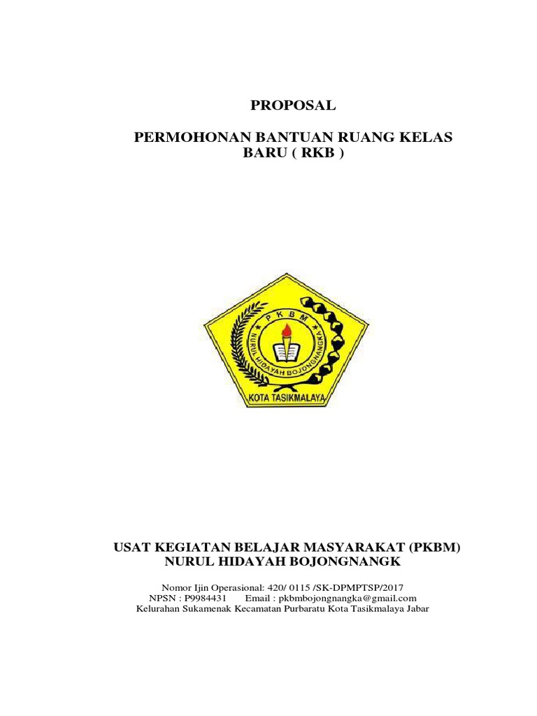Proposal Bantuan RKB PKBM 2022 | PDF