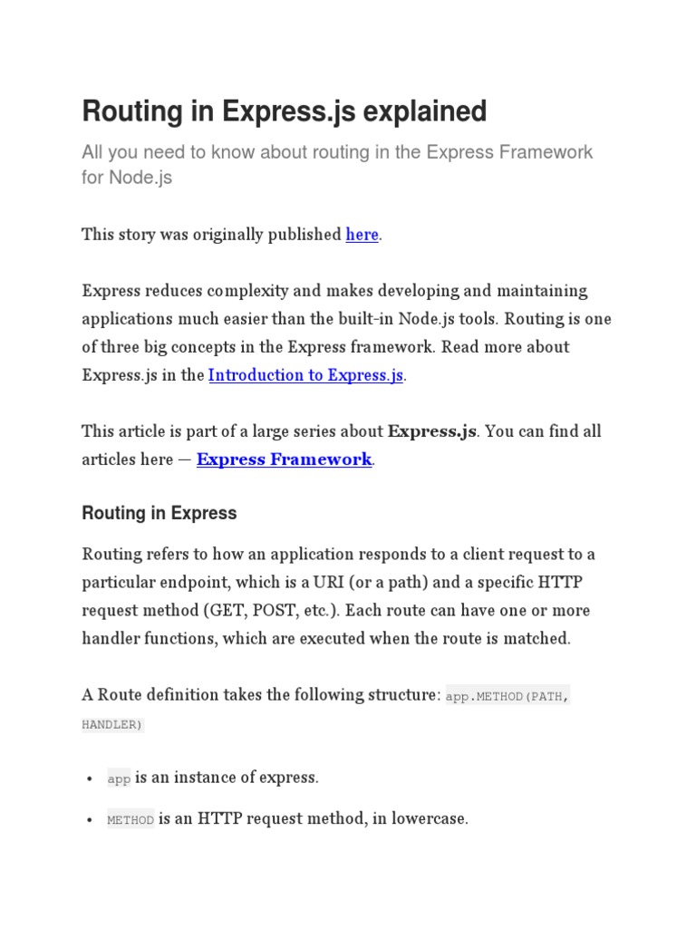 All You Need To Know About Routing in The Express Framework For Node ...