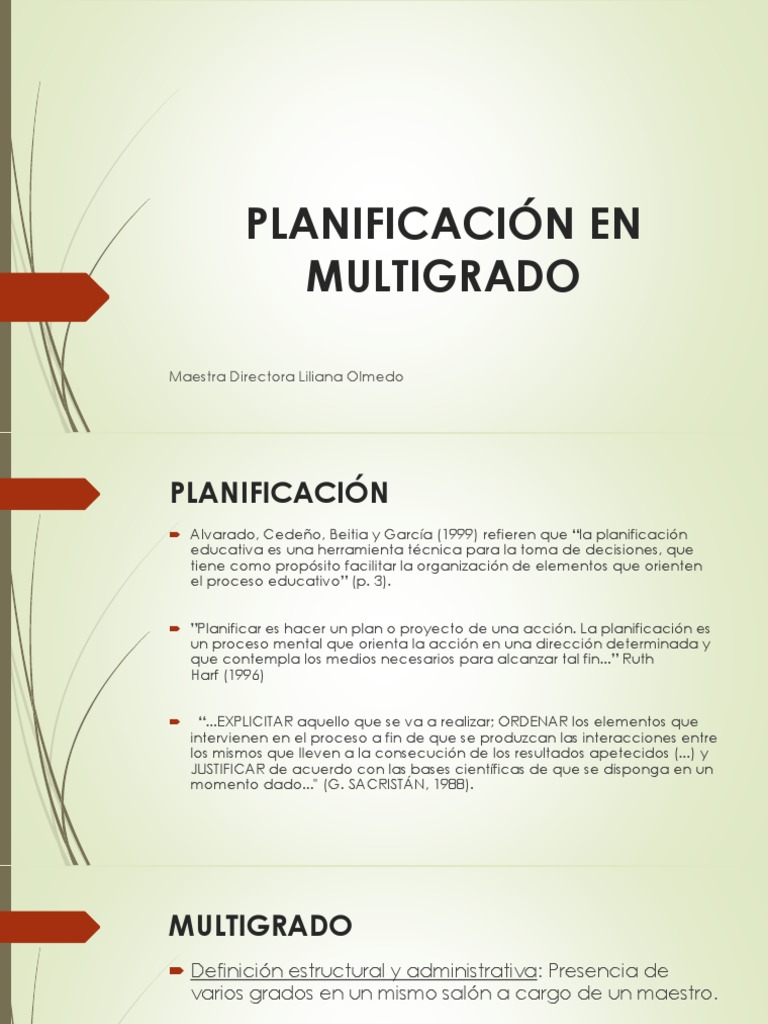 Planificación en Multigrado | PDF | Planificación | Plan de estudios