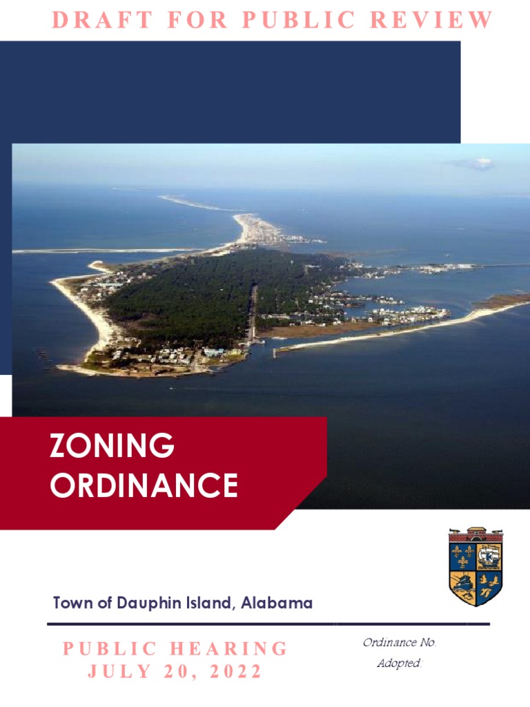 Dauphin Island Zoning Ordinance Draft | PDF | Beach | Zoning