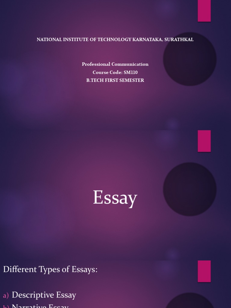 Types and Characteristics of Essays | PDF | Essays | Logic