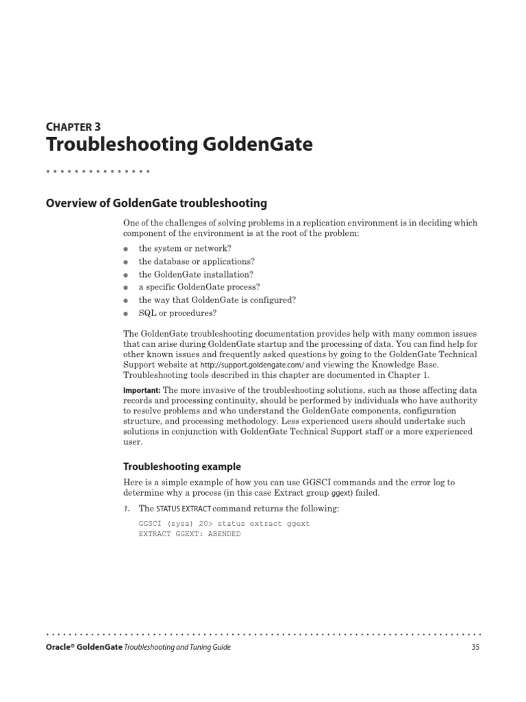 Oraclegg Part3 Trouble | PDF | Oracle Database | Troubleshooting