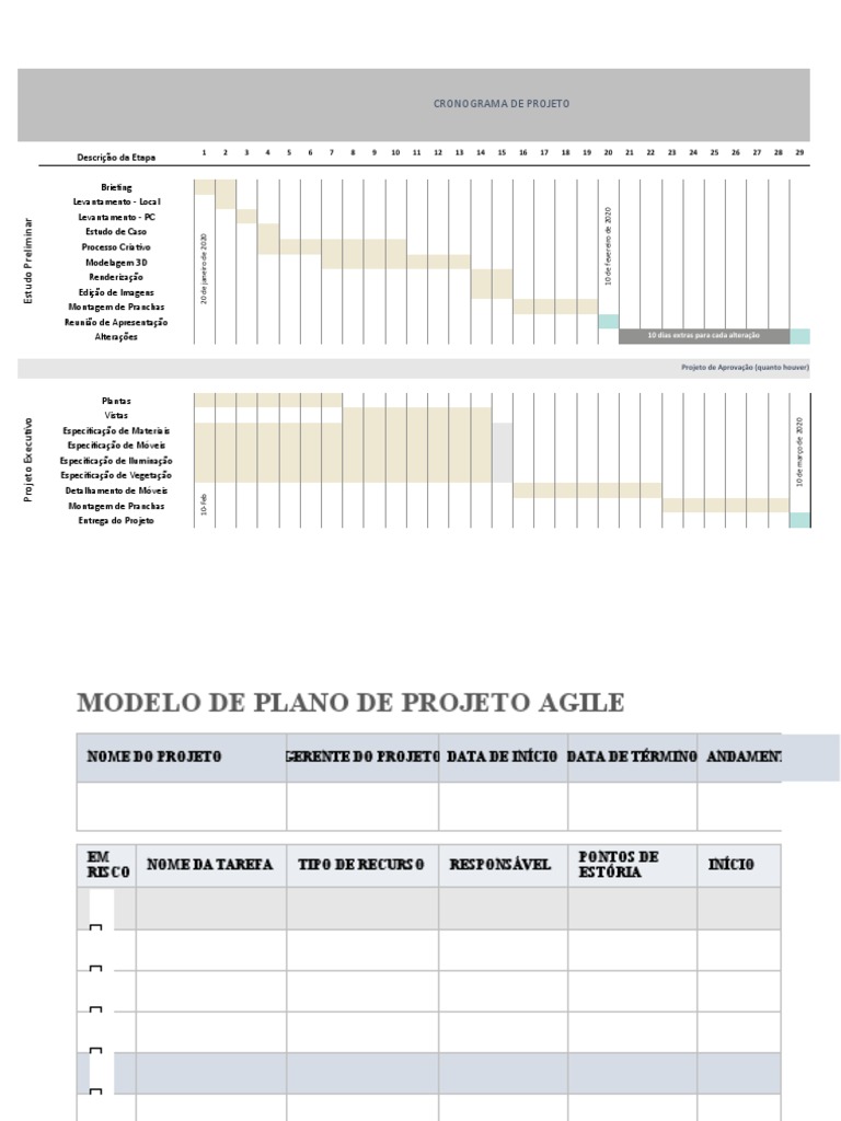 LUZE - Modelo de Cronograma de Projeto | PDF