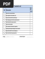 Airconditioning Daily Maintenance Checklist | PDF