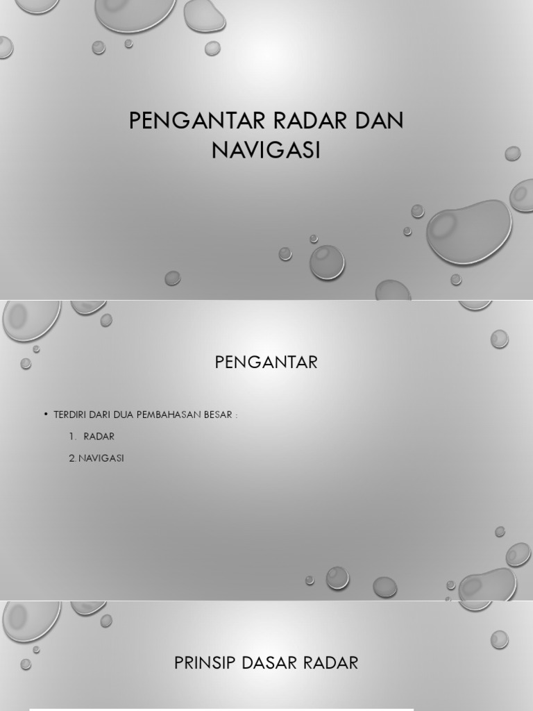 Radar dan Navigasi: Prinsip & Sistem | PDF | Teknologi & Rekayasa