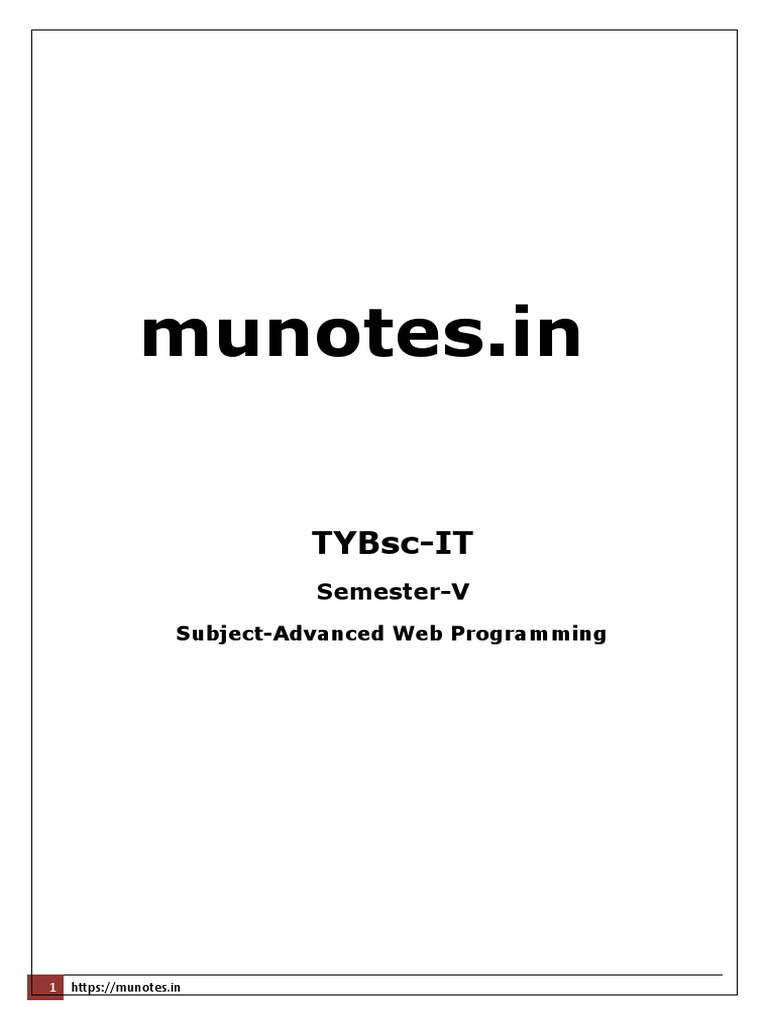 Awp Main Munotes In Pdf Inheritance Object Oriented Programming Class Computer