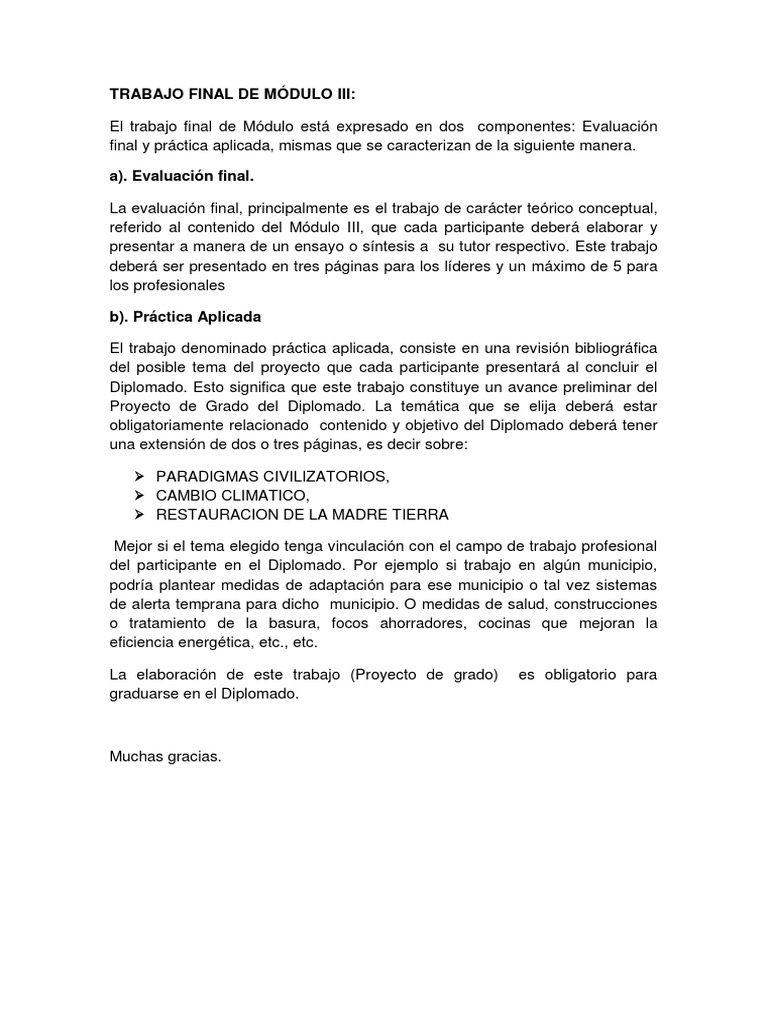 Trabajo Final de Módulo Tres Unitepc | PDF | Arte