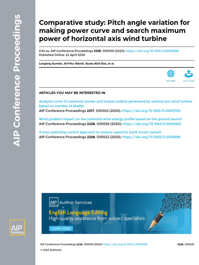 Pitch Angle and Power Curve | PDF | Wind Turbine | Turbine