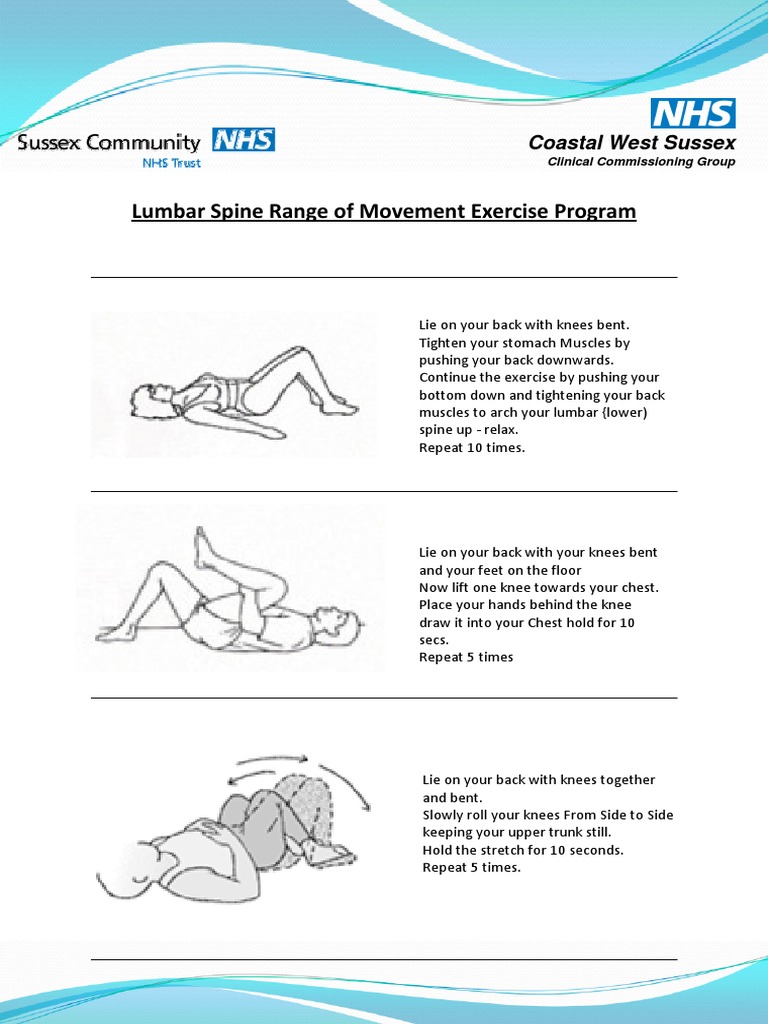 Lumbar Spine Range of Movement Exercise Program: Coastal West Sussex ...