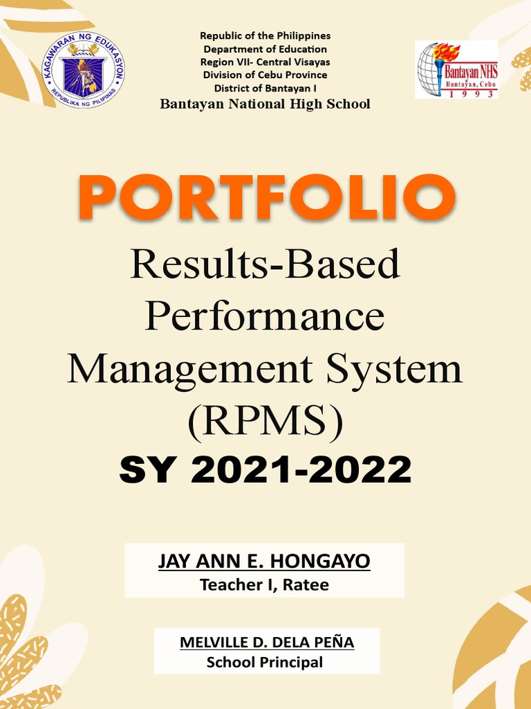 Portfolio: Results-Based Performance Management System (RPMS) | PDF ...