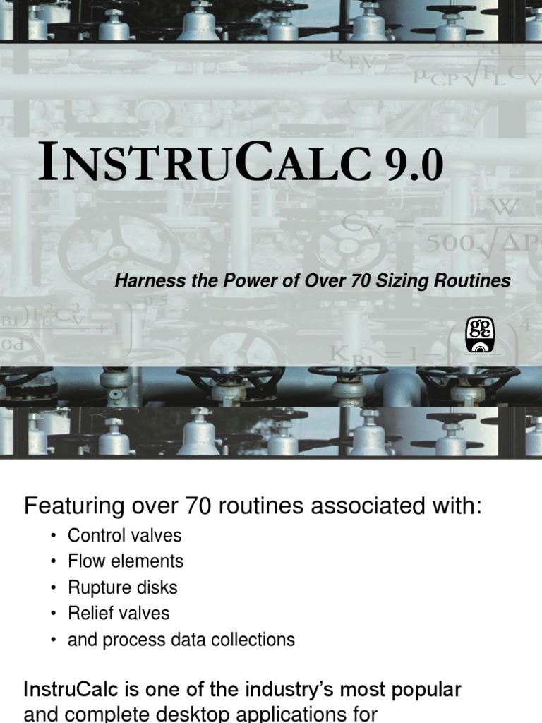 Instrucalc Brochure | PDF | Valve | Flow Measurement