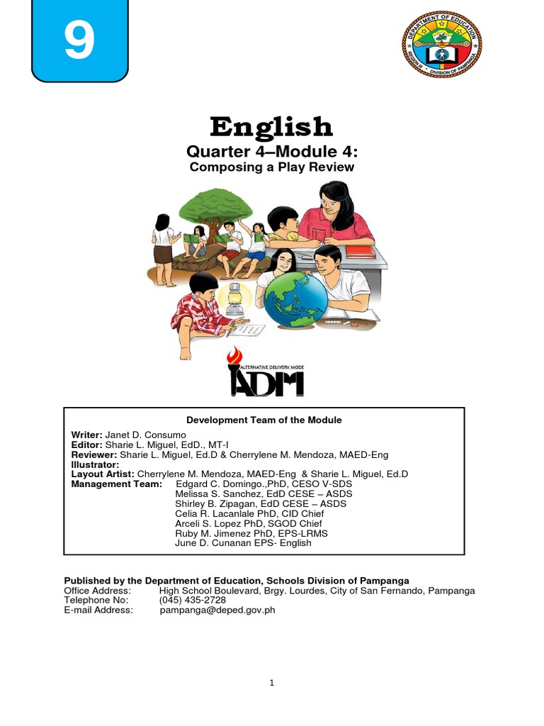 English: Quarter 4 - Module 4 | PDF | Play (Theatre) | Learning