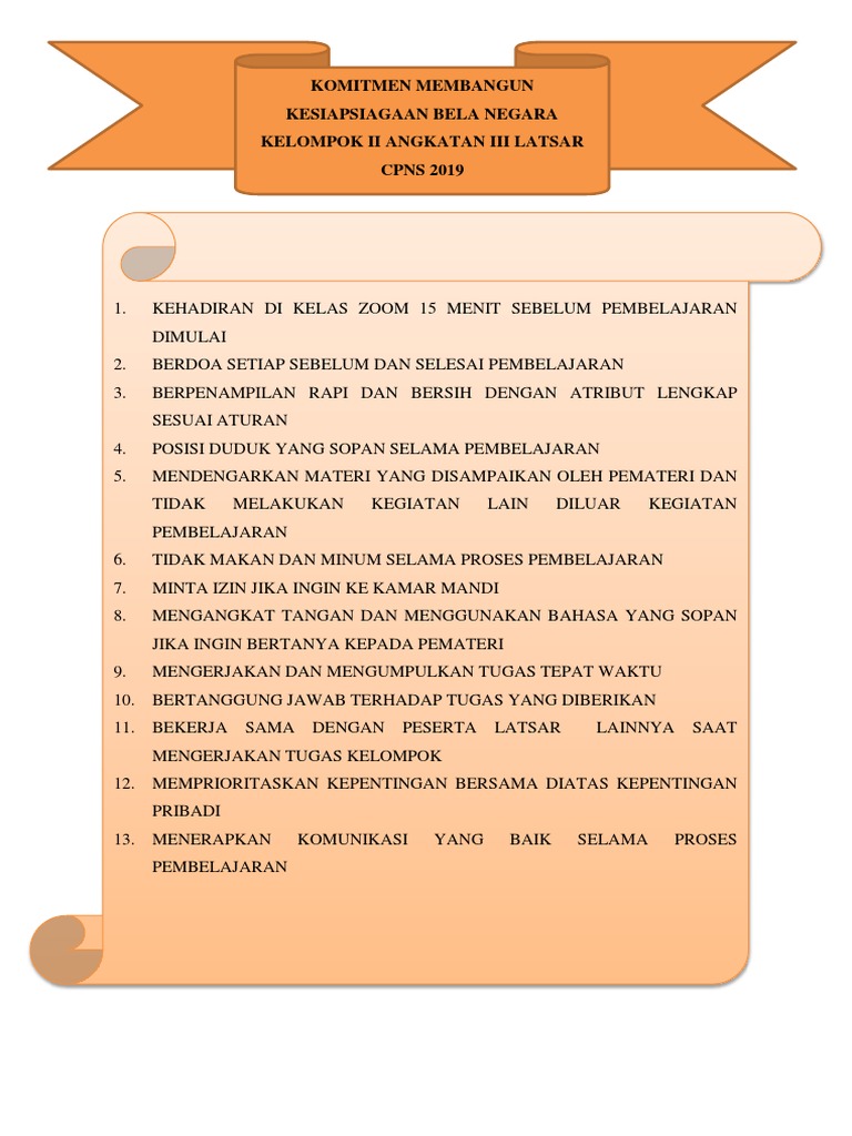 4.tugas Komitmen Membangun Kesiapsiagaan Bela Negara | PDF
