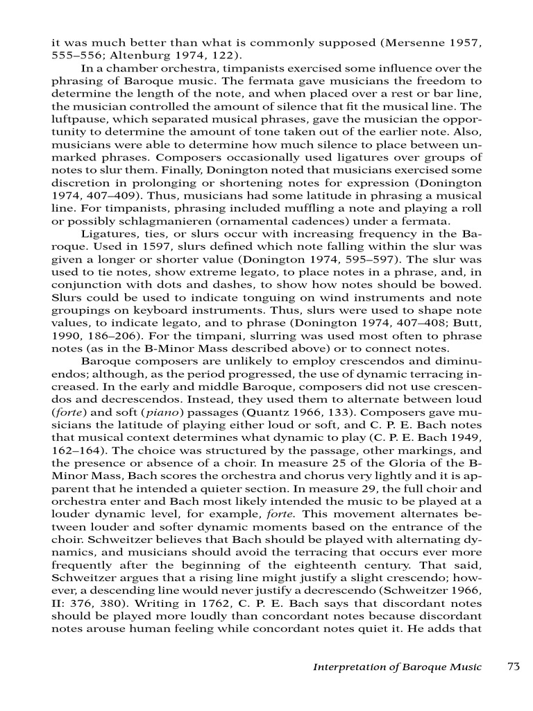 Interpretation of Baroque Music: How Musicians Used Phrasing, Dynamics ...