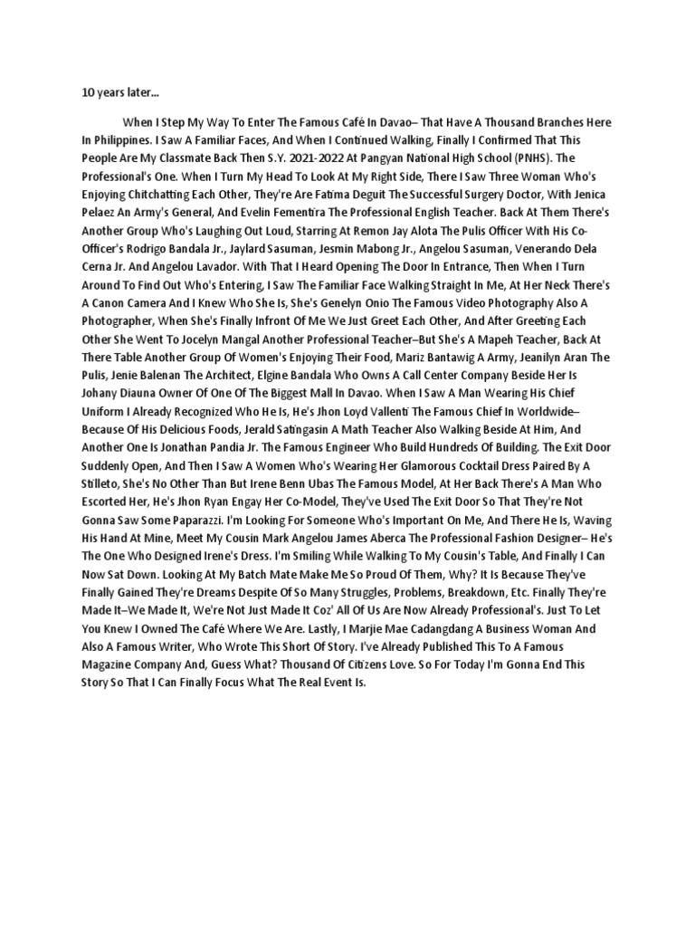 Class Prophecy Sample Script by Mark Angelou James Aberca | PDF