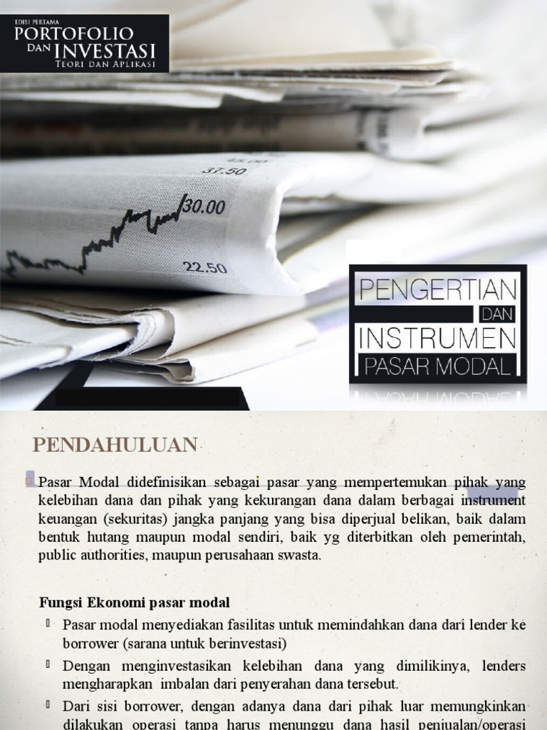 Pengertian Instrumen Pasar Modal | PDF