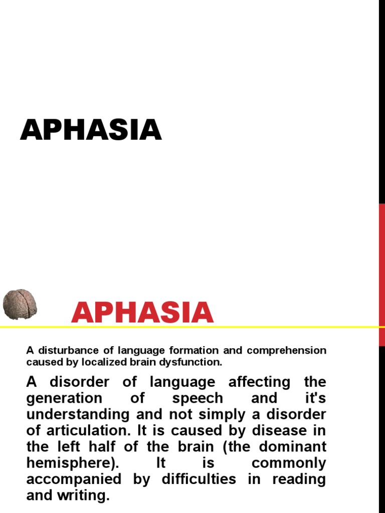 Aphasia | PDF | Aphasia | Speech