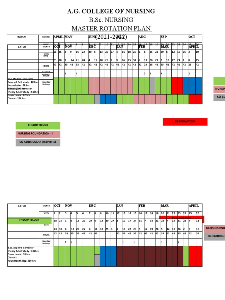 B. SC N Master Rotation Plan | PDF | Social Programs | Clinical Medicine