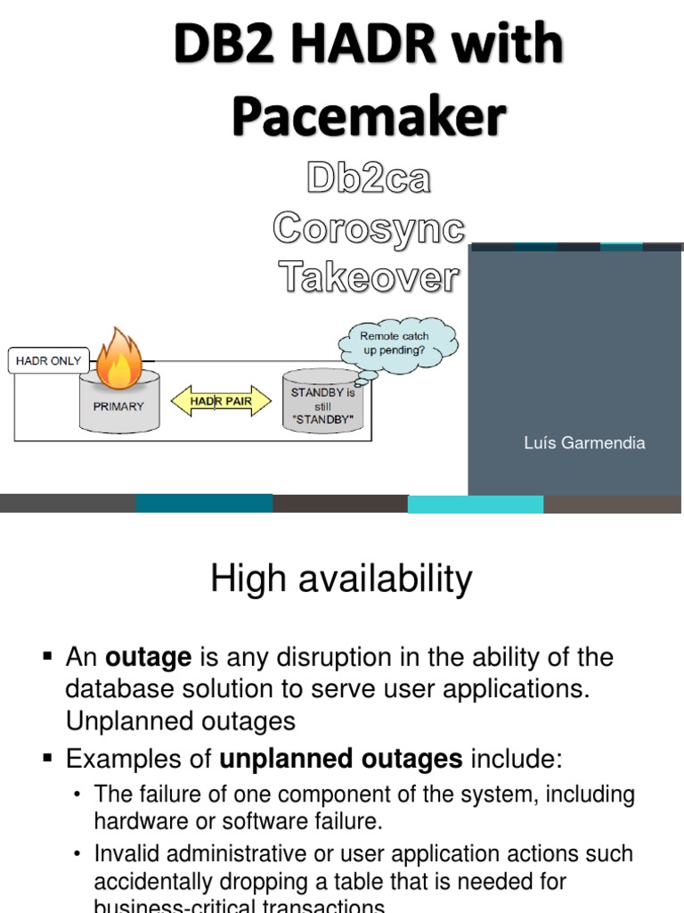 DB2 HADR Pacemaker Luis Garmendia | PDF | Computer Network | Computer Cluster