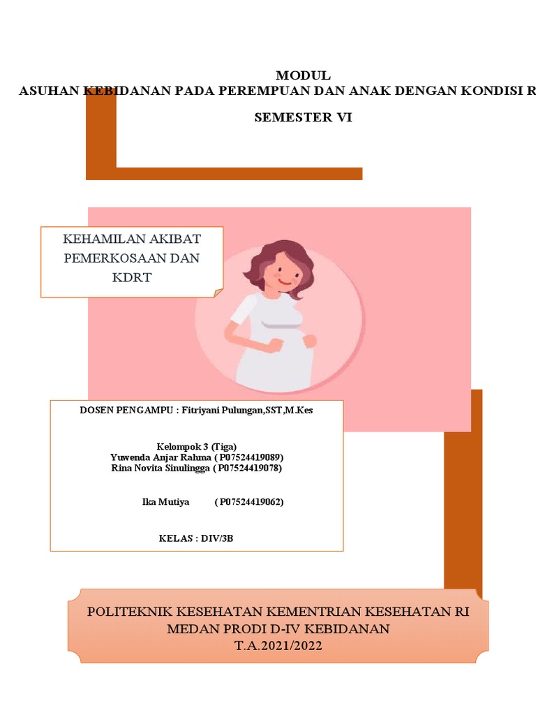 Modul Kelompok 3B Asuhan Kebidanan Pada Perempuan Dan Anak Dengan Kondisi Rentan | PDF | Karier ...