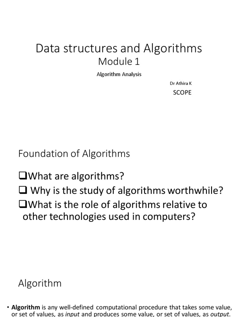FALLSEM2022-23 BCSE202L TH VL2022230103384 Reference Material I 22-07-2022 DSA Module1 1 | PDF ...