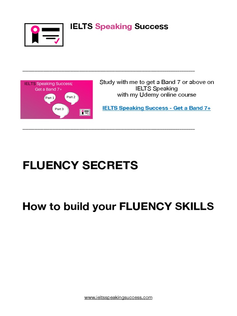 Mastering IELTS Speaking Fluency | PDF | Fluency | Phrase