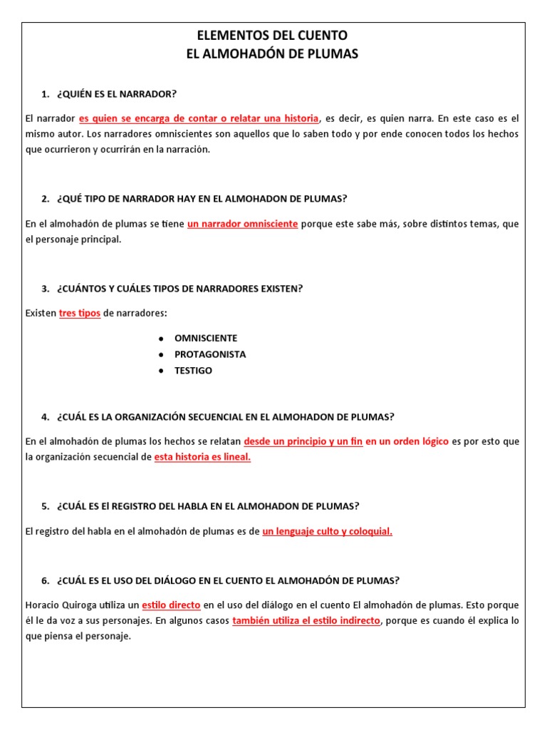 Elementos Del Cuento | PDF | Narración | Cuentos