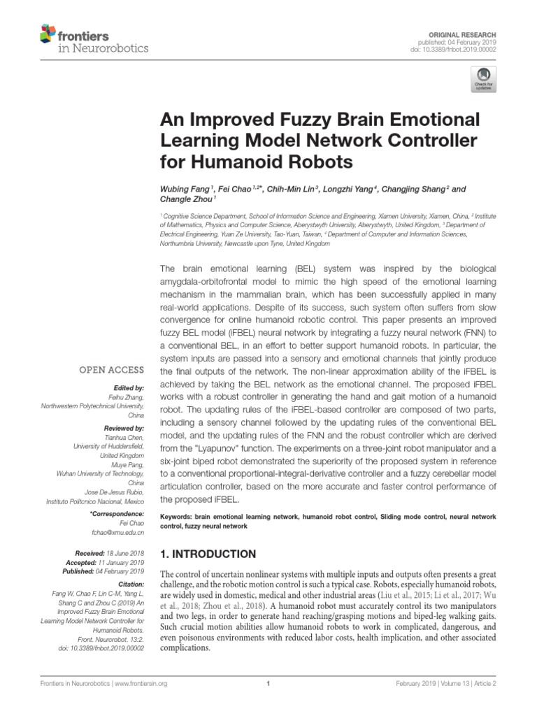 An Improved Fuzzy Brain Emotional Learning Model Network Controller For ...