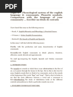 Understanding English Plosives and Fricatives | PDF | Consonant | Phonetics