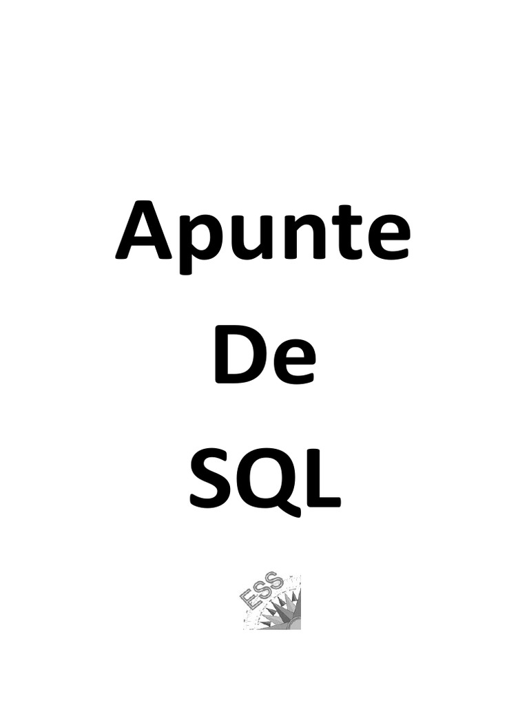Apunte de SQL | Descargar gratis PDF | SQL | Bases de datos
