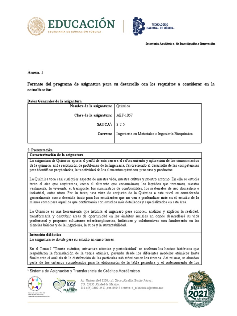 AE057 Quimica | PDF | Enlace químico | Compuestos químicos