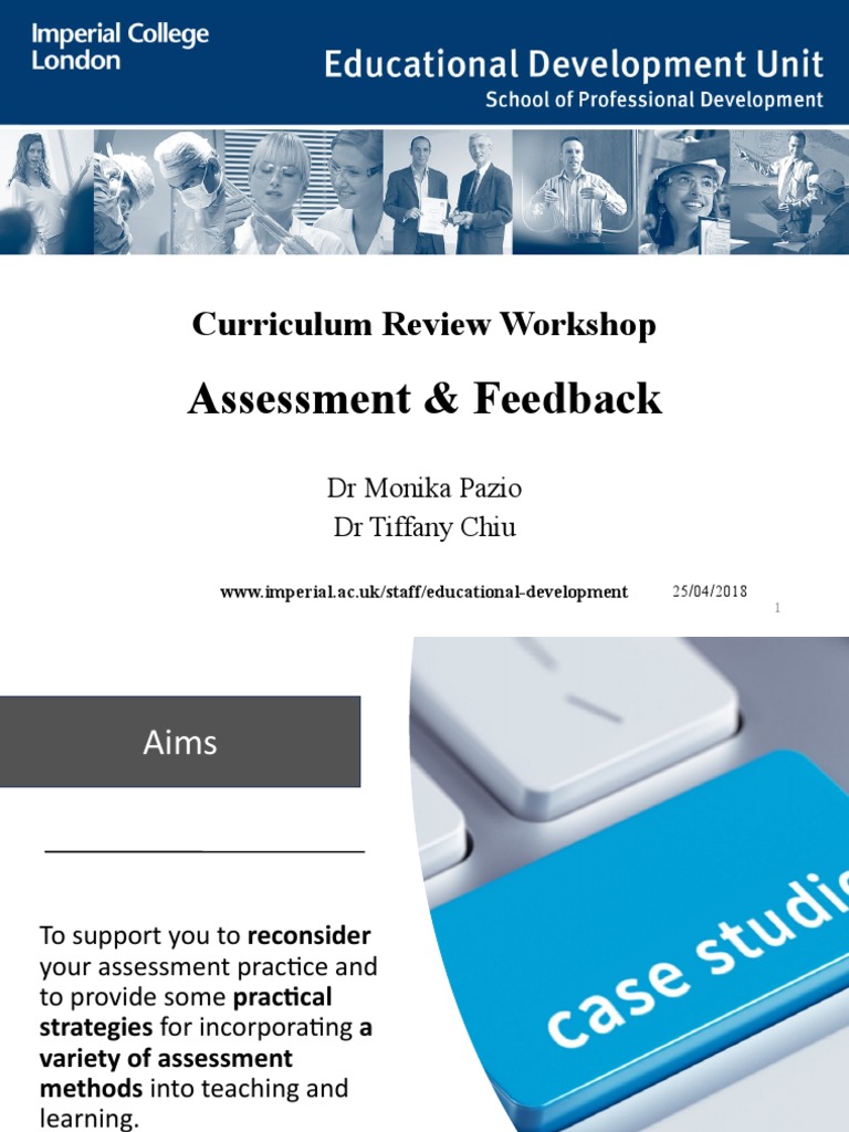 Assessment & Feedback: Curriculum Review Workshop | PDF | Educational ...