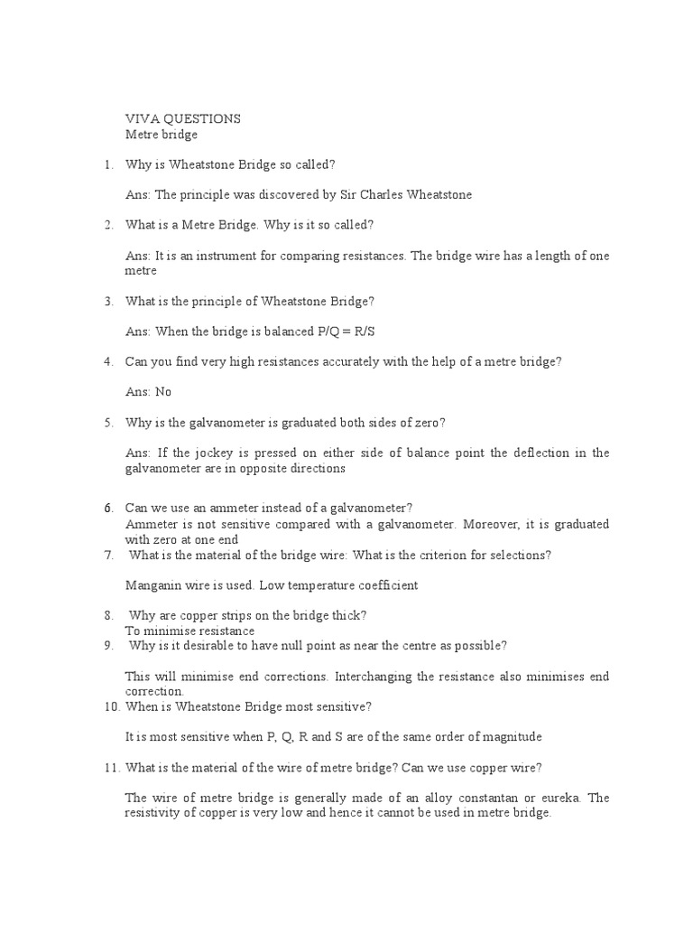 Phy Viva | PDF | Electricity | Manufactured Goods