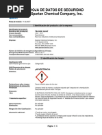 Hoja de Datos de Seguridad DE SANIT 10 | PDF | Toxicidad | Quemar