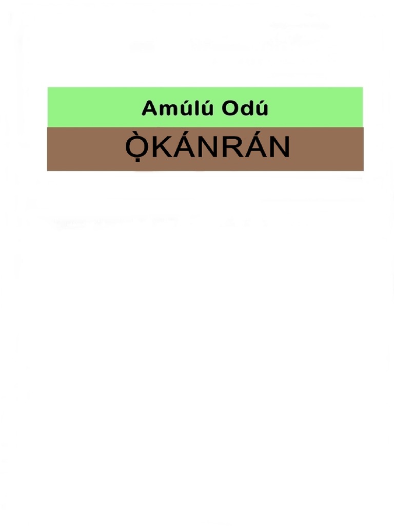 07 - Amulu Odu Okanran | PDF