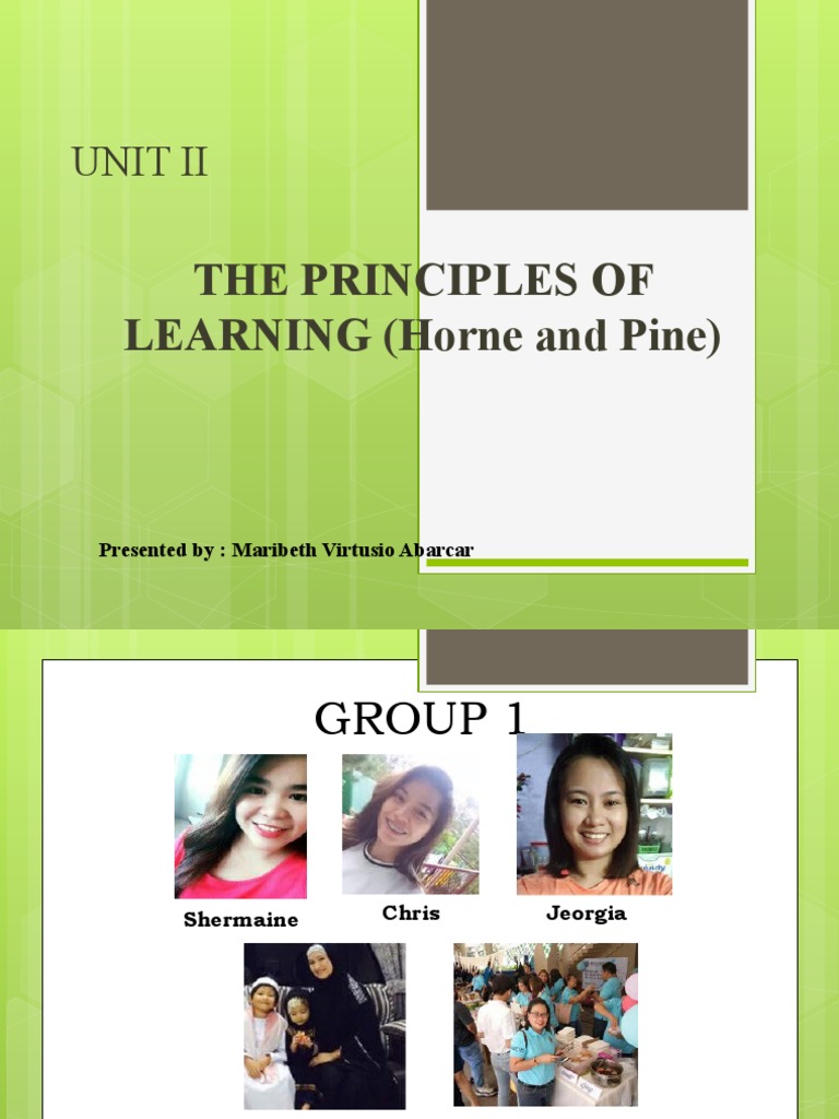PRINCIPLES OF LEARNING | PDF | Learning | Teaching Method
