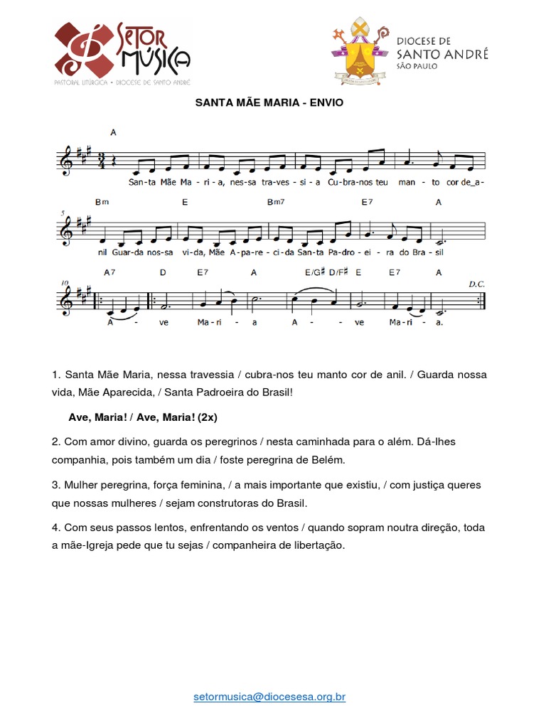 SANTA-MÃE-MARIA Partitura | PDF